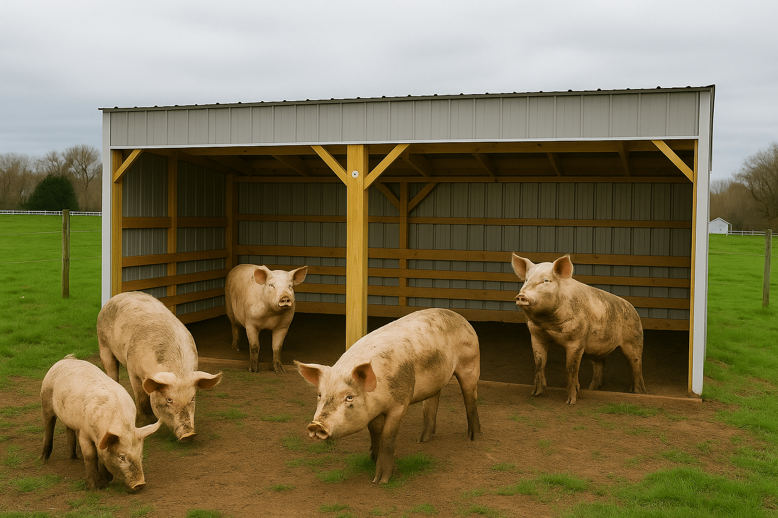 Loafing Sheds For Pigs | Kauffman Structures